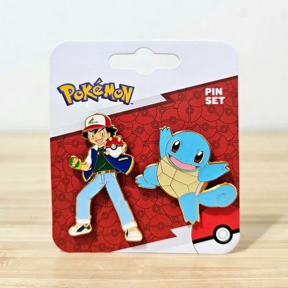 Pokemon | Accessories | Pokmon Ash And Squirtle Enamel Pin Set | Poshmark